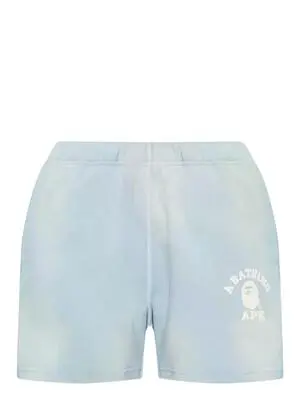 A BATHING APE Logo Detail Shorts Blue