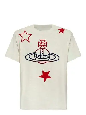 VIVIENNE WESTWOOD Orb-detail T-shirt Neutrals
