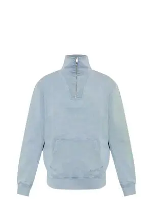 A.p.c. Half-zip Cotton Sweatshirt - Blue