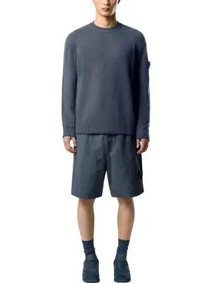 Stone Island Patch-Pocket Shorts Blue