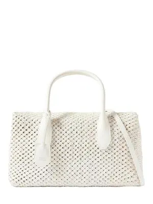 Polo Ralph Lauren Woven Leather Duffle Bag - Neutrals