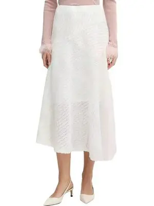 Dkny A-line Midi Skirt - White
