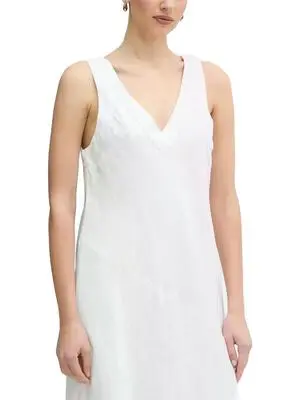 Dkny Sleeveless Midi Dress - White