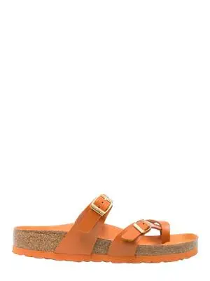 BIRKENSTOCK Mayari Buckle Strap Sandals - Orange