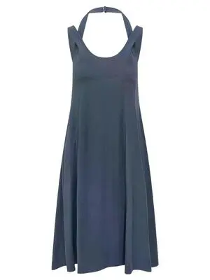 Emporio Armani Halter-neck A-line Mini Dress - Blue