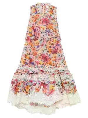 Zimmermann Floral Mini Dress - White