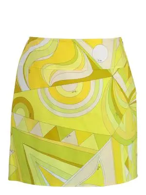 Emilio Pucci Patterned Mini Skirt - Yellow