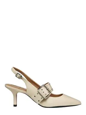 Geox Kleopy Studded Buckle Strap Pumps - Neutrals