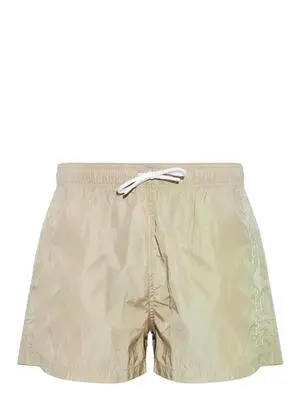 Emporio Armani Logo Swim Shorts - Neutrals