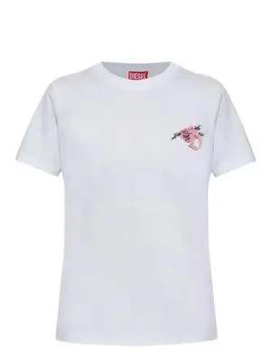 DIESEL Floral Print T-shirt - White