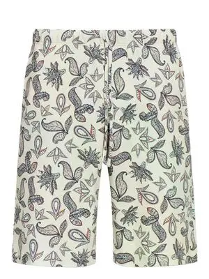 Hanro Paisley Pattern Knee Length Shorts - Neutrals