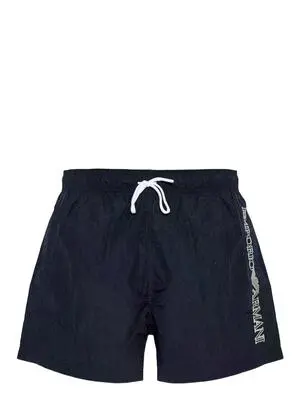 Emporio Armani Logo Swim Shorts - Blue