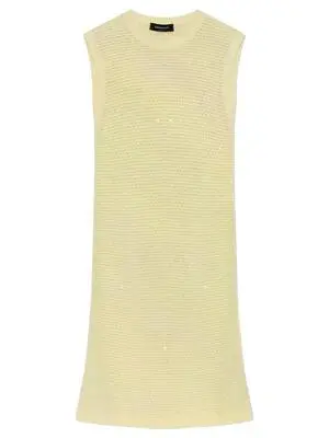 Fabiana Filippi Embellished Sleeveless Mini Dress - Yellow