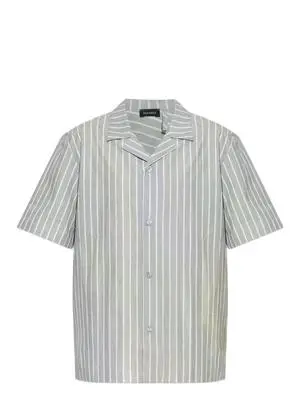 Hanro Henley Striped Button Shirt - Grey