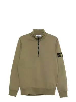 Stone Island Long-sleeve Half Zip Sweatshirt - Green