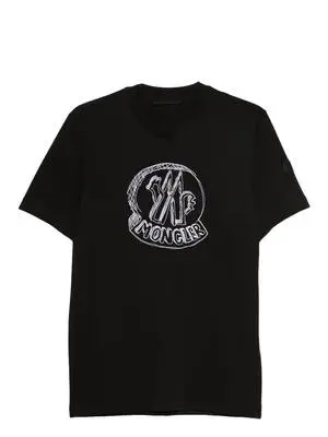 Moncler Cartoon Logo T-shirt - Black