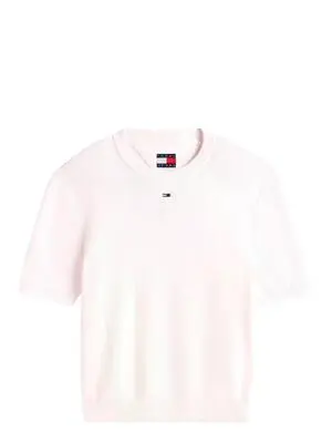 Tommy Hilfiger Logo Knitted T-shirt - Pink