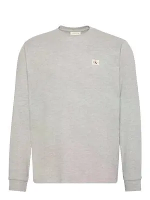 Calvin Klein Long-sleeve Patch T-shirt - Grey