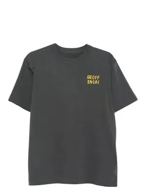 Sacai Logo-embroidered T-shirt - Grey