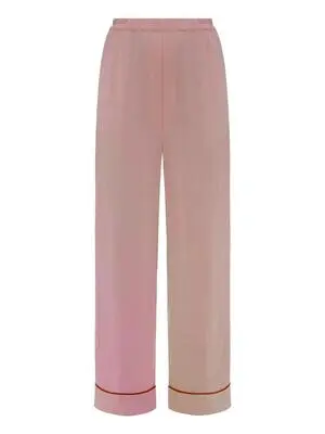 Sleeper Finnegan Piped Pajama-style Trousers - Pink