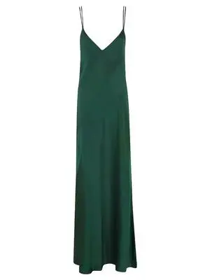 Antonelli Firenze Spaghetti Strap V-neck Maxi Dress - Green