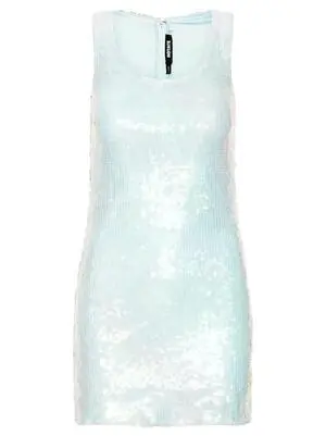 ROTATE BY BIRGER CHRISTENSEN Sequin Embellished Mini Dress - Blue