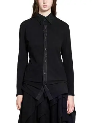 Yohji Yamamoto Stitched-detail Shirt - Black