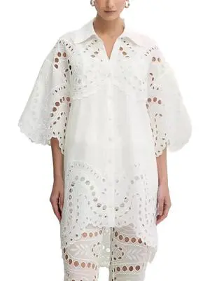 Charo Ruiz Ibiza Tao Broderie Anglaise Top - White