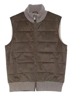 GRAN SASSO Sleeveless Quilted Gilet - Grey