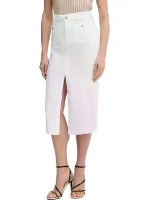 Liu Jo Midi Zip-up Skirt - White
