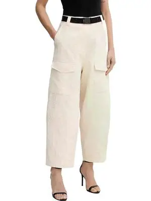 Liu Jo Wrinkle-effect Cargo Pants - Neutrals