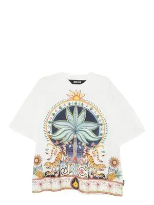 Just Cavalli Tiger Floral-print T-shirt - White