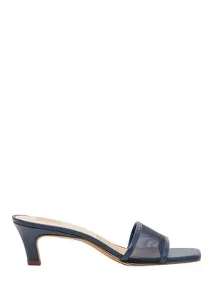 DOLCEVITA Rexa Mesh Kitten Heel Mules - Navy Mesh