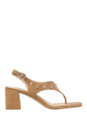 DOLCEVITA Studded Suede Thong Sandals