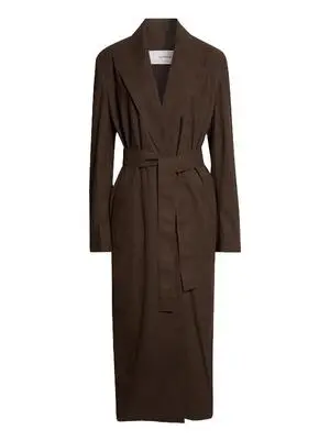 GIA STUDIOS Faux Suede Wrap Coat