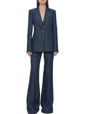 Gabriela Hearst Leiva Blazer Stone Washed Linen - Blue