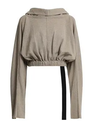 Rick Owens Cropped Hooded Top - Grey