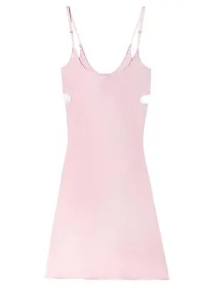 COURRÃ¨GES Silk Lingerie Mini Dress - Pink