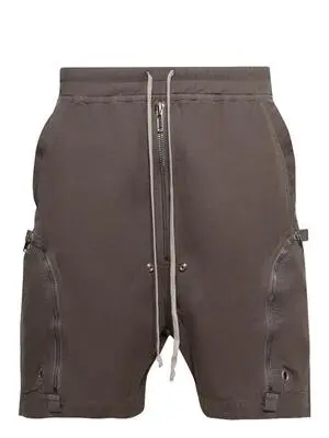Rick Owens Bauhaus Pods Relaxed Fit Shorts - Khaki