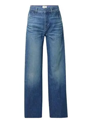 FRAME The Bow High-rise Wide-leg Jeans - Blue