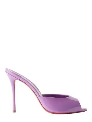 CHRISTIAN LOUBOUTIN Me Dolly 100 Patent Leather Mules - Purple