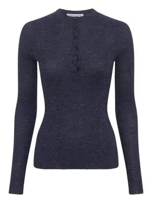 GABRIELA HEARST Agnes Cashmere Silk Henley