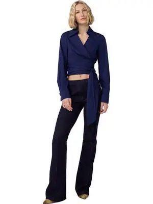 Diane Von Furstenberg Perfect Wrap Top - Classic Navy