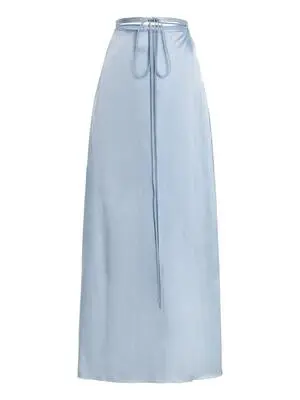 MEL USINE Silk Maxi Skirt - Light Blue