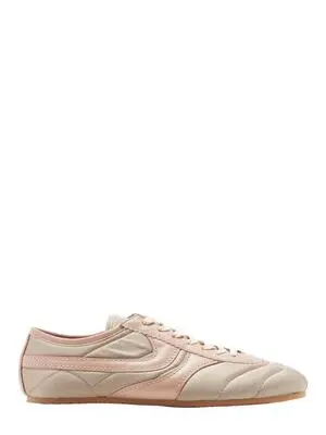 Dries Van Noten Leather-Trimmed Satin Sneakers Grey