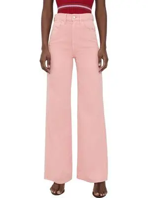 Veronica Beard Taylor High-rise Wide-leg Jeans - Petal