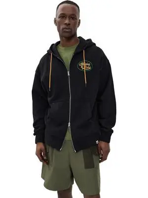 NICHOLAS DALEY Roots Zip Up Hoodie - Black