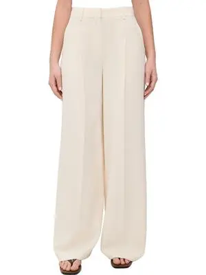 THEORY Wide Leg Pleat Trousers