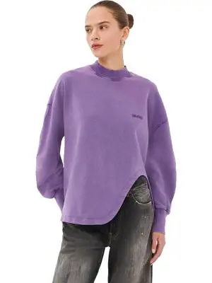Attico Oversized French Terry Sweatshirt - Purple