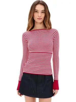 Miaou Odessa Top - Red Stripe